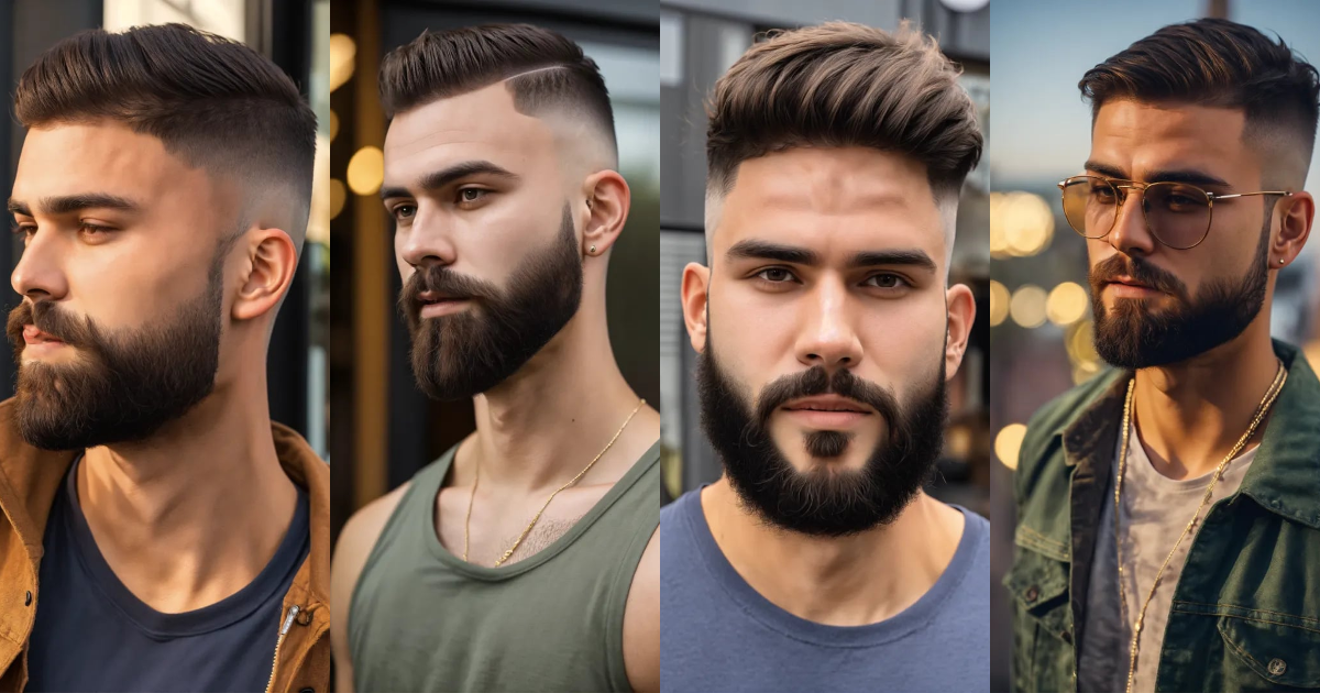 Lexica - Man with a Stubble beard with faded sides to match zero fade ...