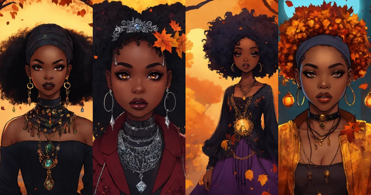 Lexica - CARTOON, ILLUSTRATION, AFRICAN AMERICAN GOTH GIRL ILLUMINATION ...