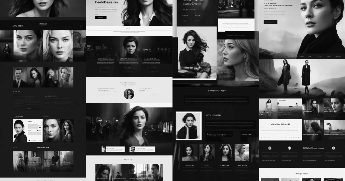 Lexica - Ultra realistic, minimalist black and white web design ...