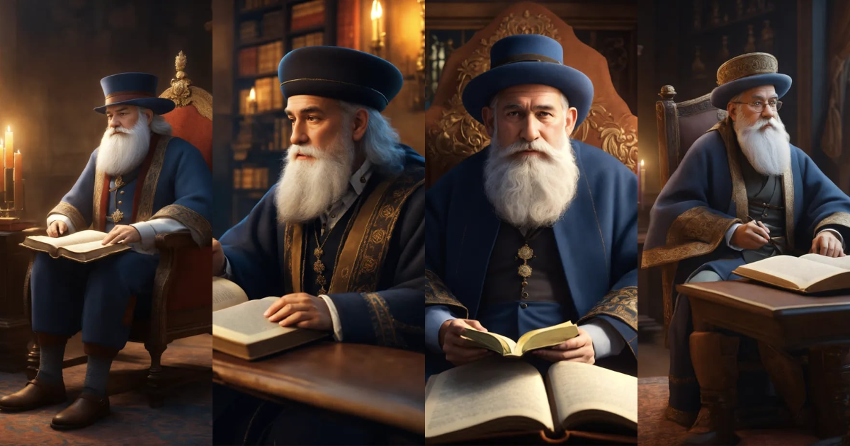 Lexica - A righteous Jew from the Middle Ages with a white beard and a ...