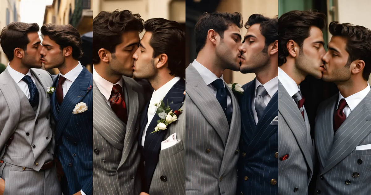 Lexica - A young Italian businessman in light grey pinstripe vested ...