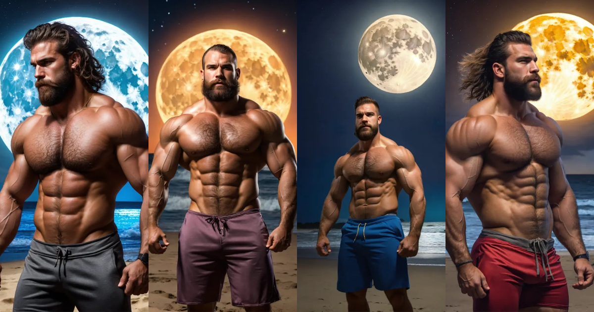 Lexica - 30-year-old hairy man with big muscles, big bodybuilder, body ...