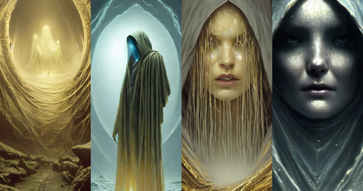 Lexica - Hyperrealist portrait of beautifully crystalized ring wraith ...