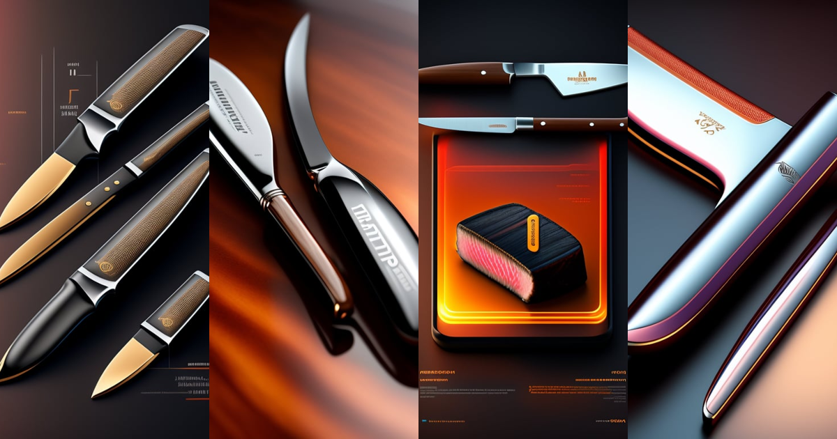 Lexica - Steak knives from the future as a technical illustrarion