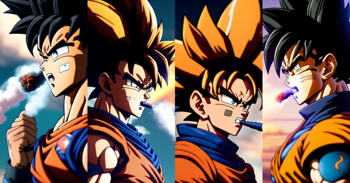 Lexica - Goku smoking