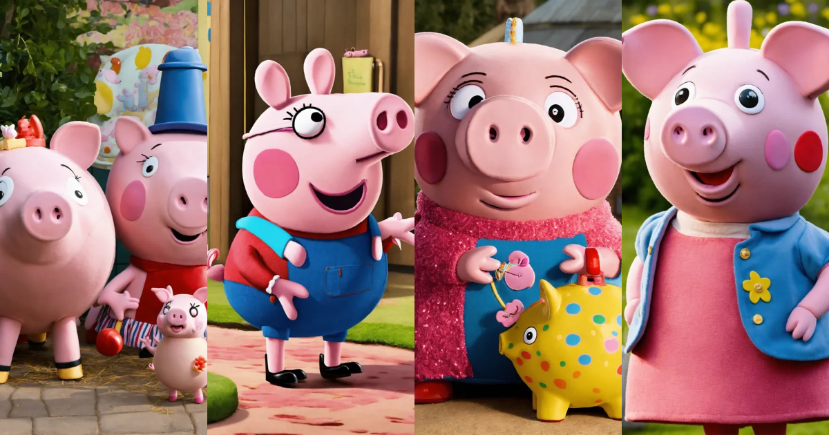 Lexica - Margot Robbie is Peppa Pig.