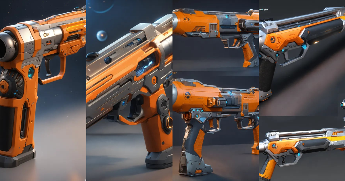 Lexica - Highly detailed, keyshot render of a hand cannon from ...