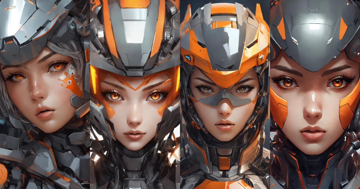 Lexica - Abstract style anime art of a robot girl, 8k, angled view ...
