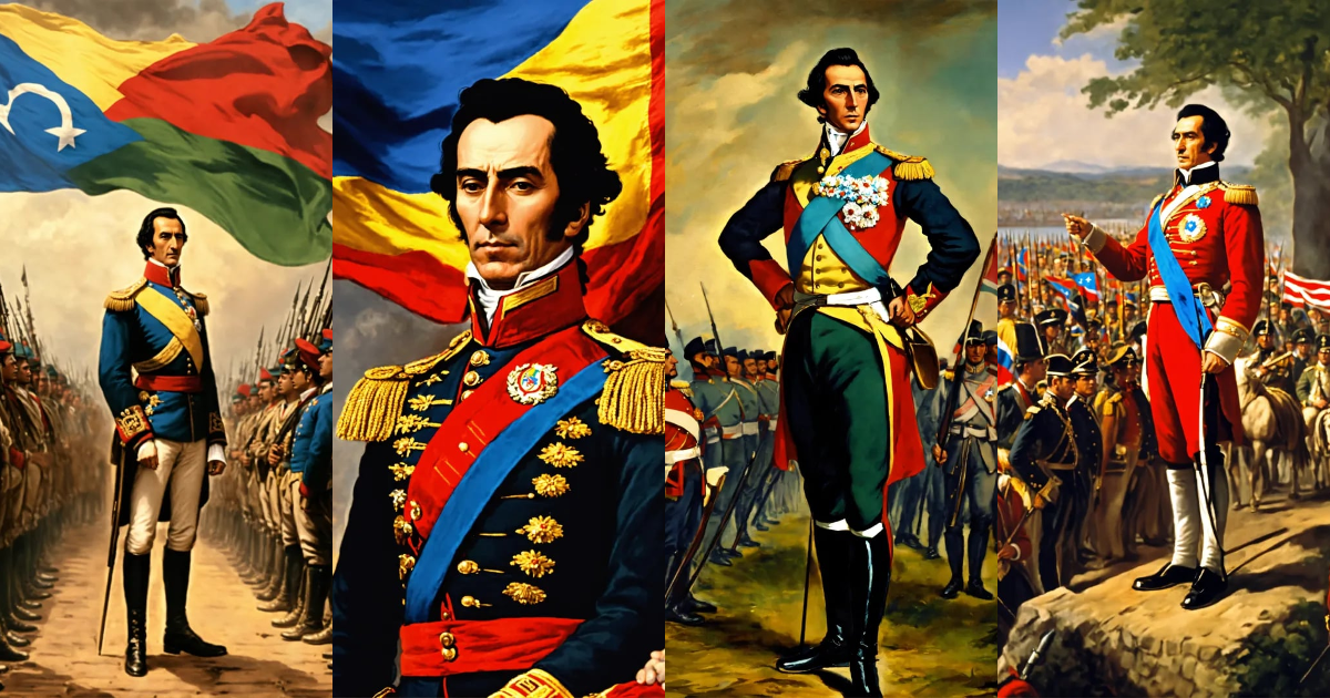 Lexica - Simon Bolivar is giving a speech to soldiers fighting for ...