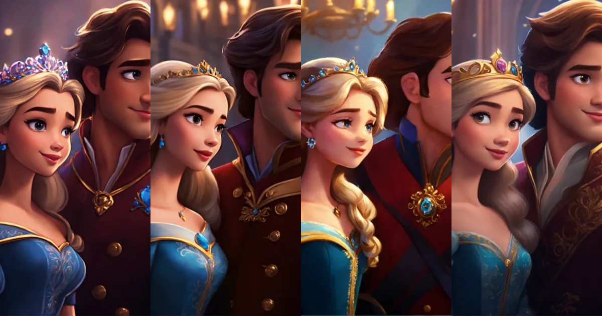 Lexica - Illustration in cartoon Pixar Disney style handsome prince and ...