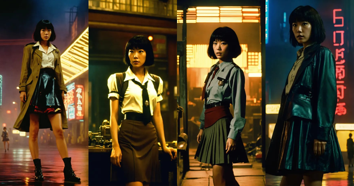 Lexica - Motoko Kusanagi in Blade Runner 1982, neo noir, cyberpunk ...