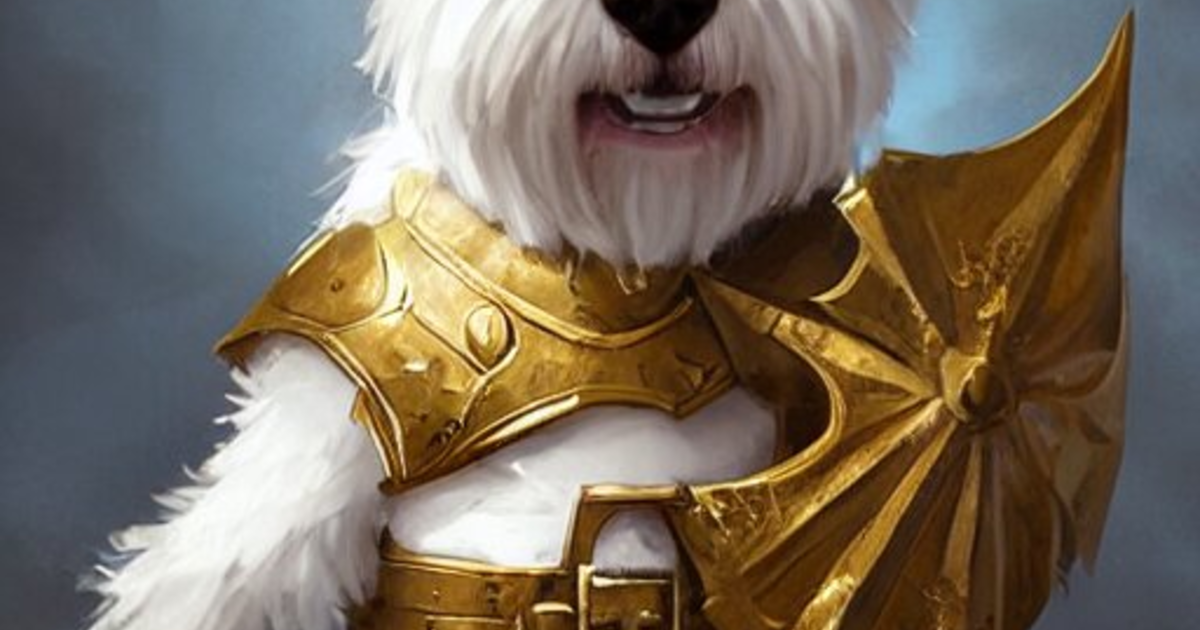 Lexica - A cute little anthropomorphic west highland white terrier ...