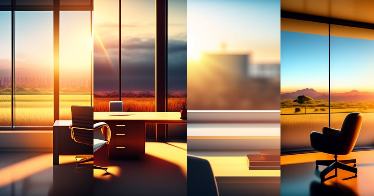 Lexica - Lawyer office, big desk with comfortable chair in front of the ...