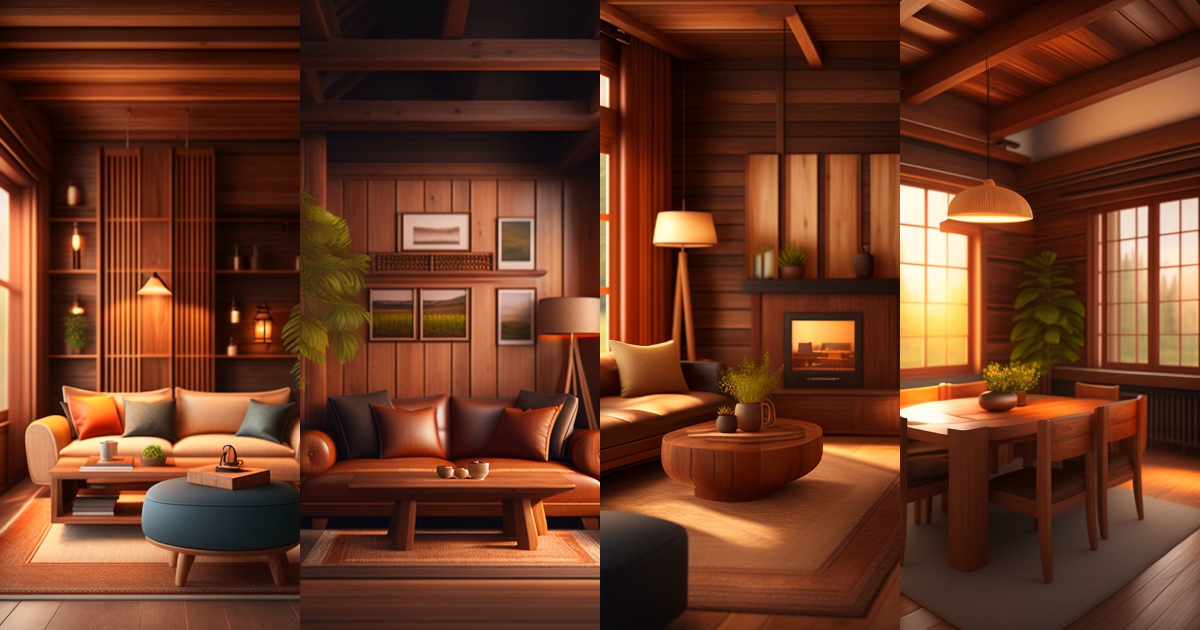 Lexica - "Capture a photorealistic image of a rustic living room ...