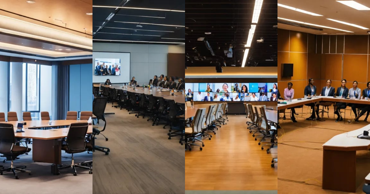 Lexica - A full conference room filled with multicultural well dress ...