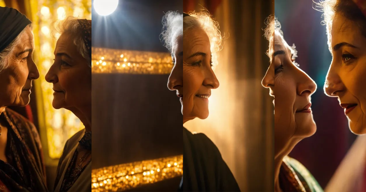 Lexica - Two women, a 99-year-old Jewish lady with lateral faces and a ...