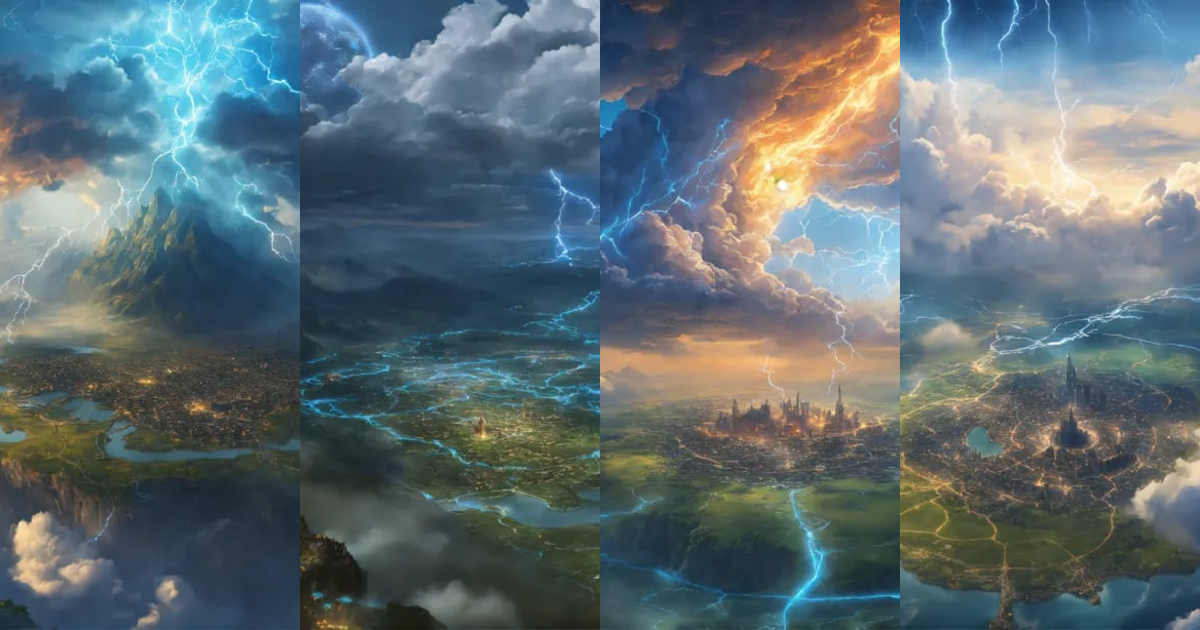 Lexica - Satellital view, Make an artistic interpretation of a place ...