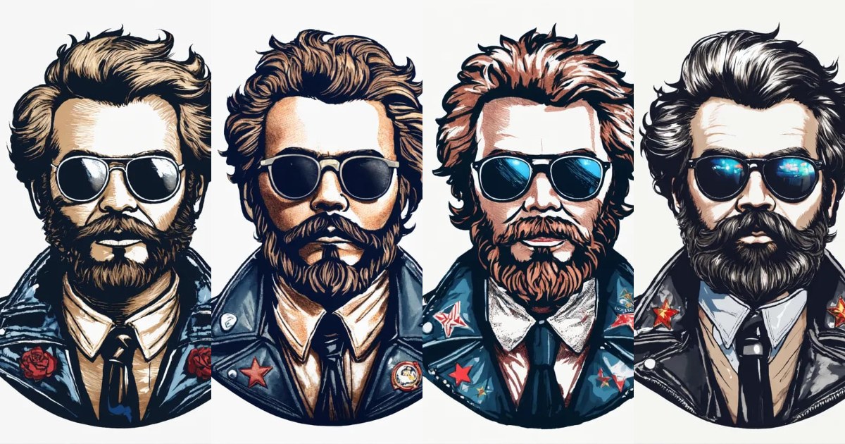 Lexica - Illustration of a cool Karl Marx in a rocker avatar, donning ...