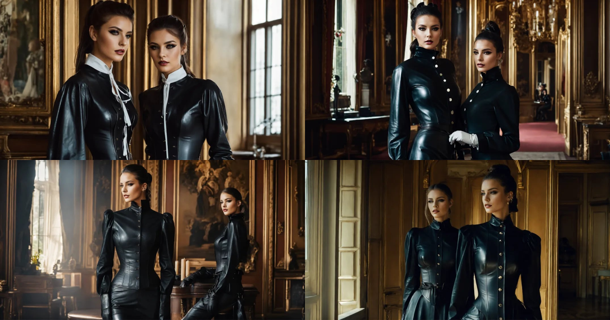 Lexica - Two stunning french seductress women fashion model, brunette ...