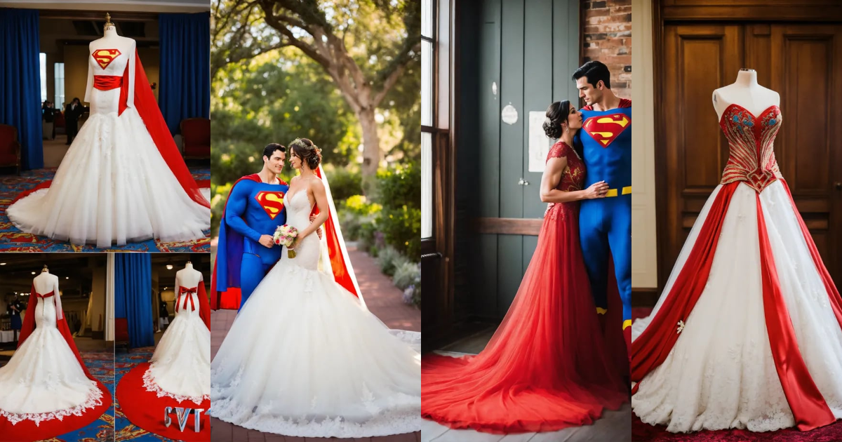 Lexica - Superman inspired wedding dress
