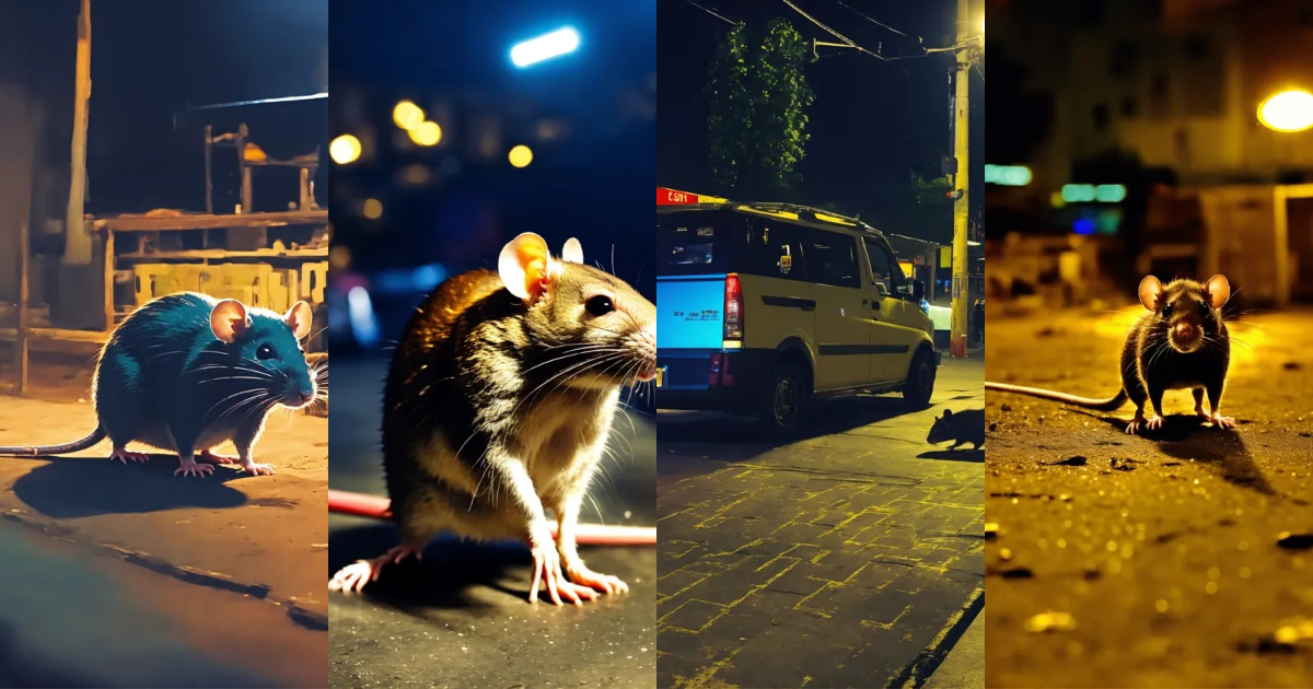 Lexica - Cctv footage, rat, bounce rat, night