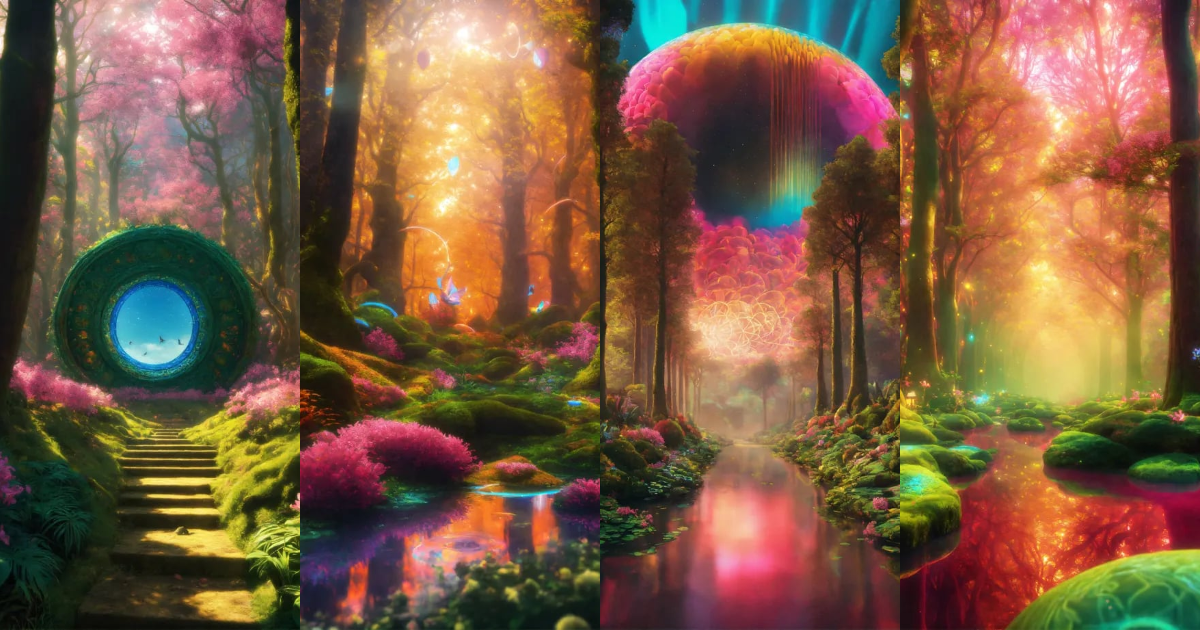 Lexica - The most trippy scene imaginable, in an enchanted forest ...