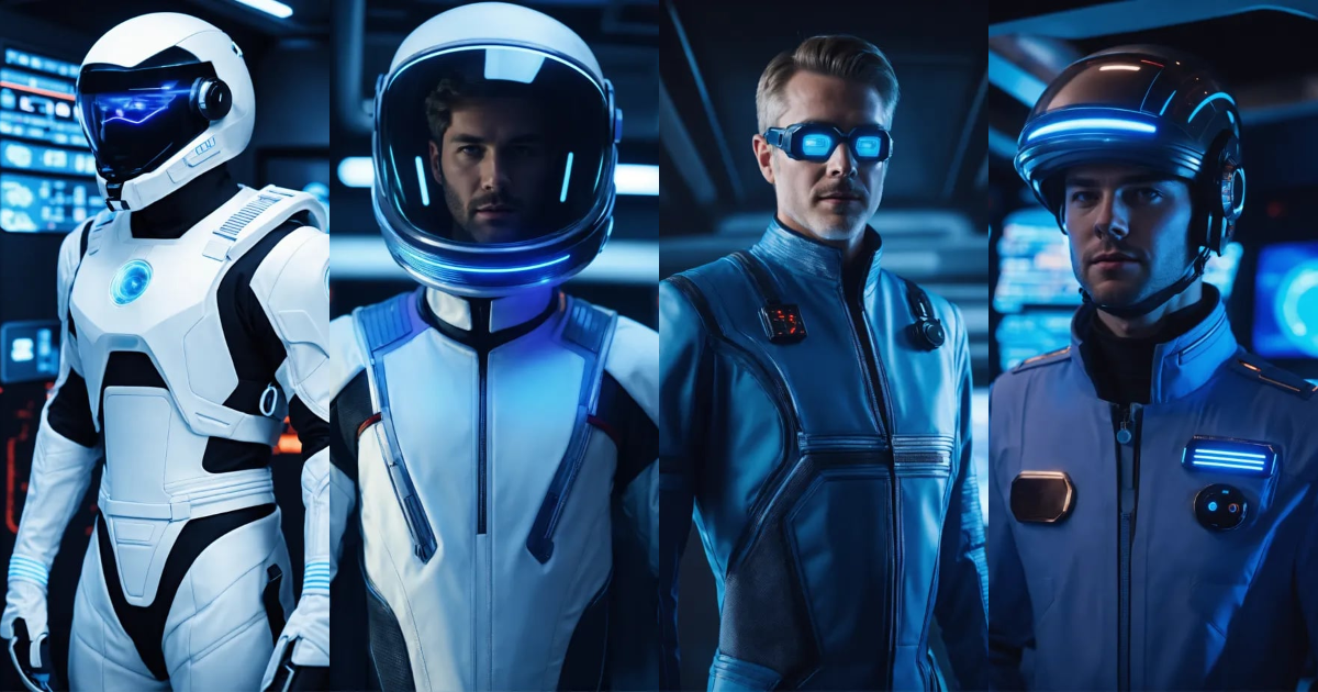 Lexica - Zoom out on white male star command Doctor wearing a sleek ...