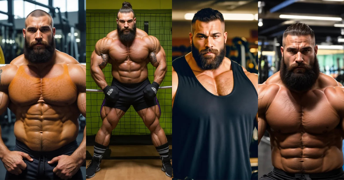 Lexica - 30-year-old hairy man with big muscles, Jax from Mortal Kombat ...