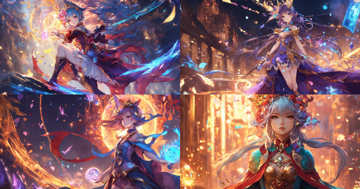 Lexica - Abstract style anime art of magic girl 8k, stunning intricate ...