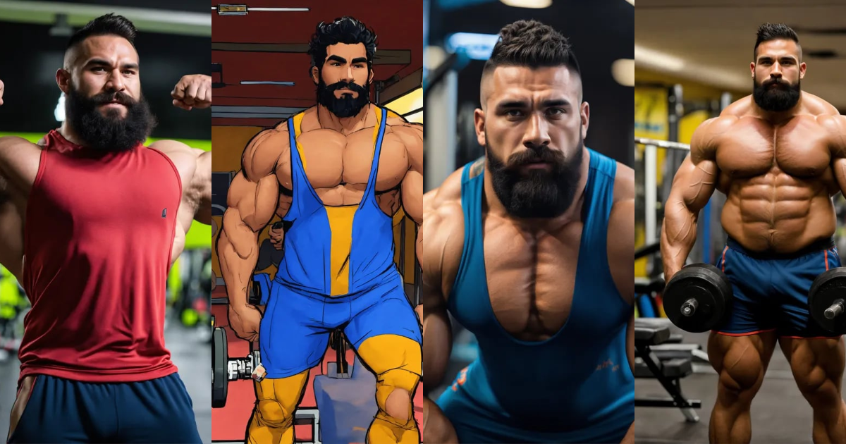 Lexica - 30-year-old hairy Mayan man with big muscles, big bodybuilder ...