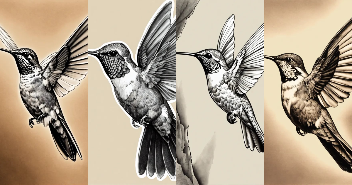 Lexica - A hummingbird in flight with folded wings, shown from the back ...