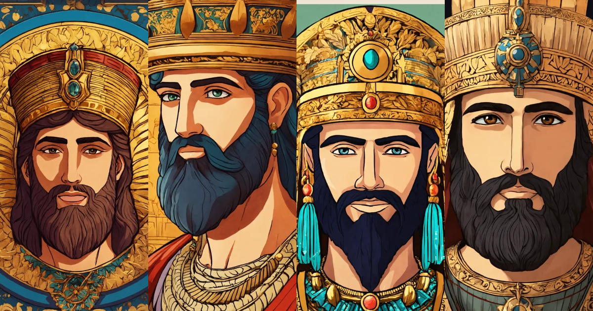 Lexica - Cyrus the Great from the bible, 2d cartoon, face closeup