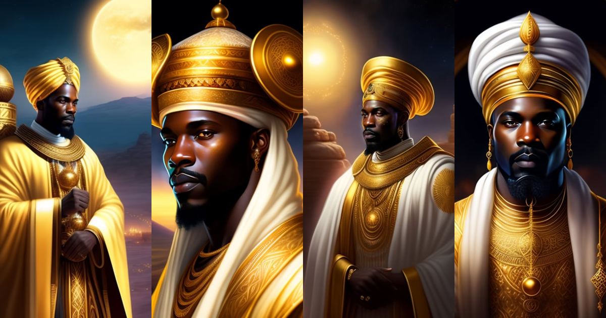 Lexica - An african moor wearing white robes and turban in the valley ...