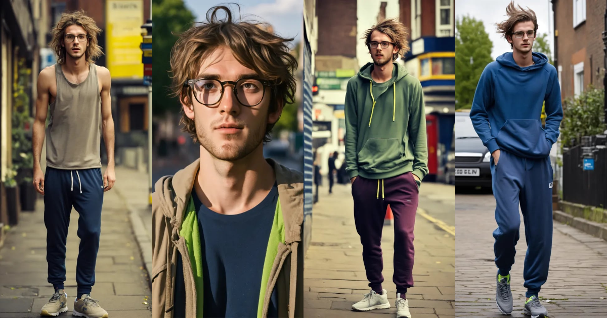 Lexica - Ugly, skinny, 25 year old british man, he is wearing jogging ...