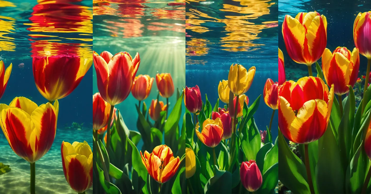 Lexica - Tulips underwater floating