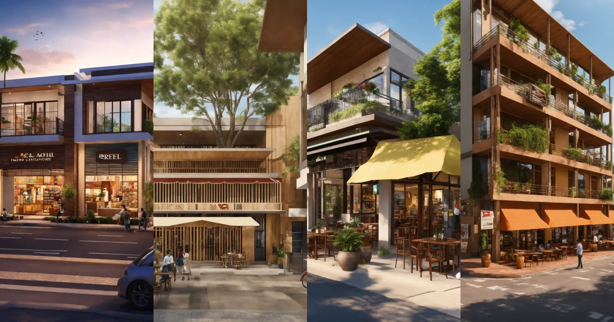 Lexica - 2 acre retail plaza with through road colonial architecture ...