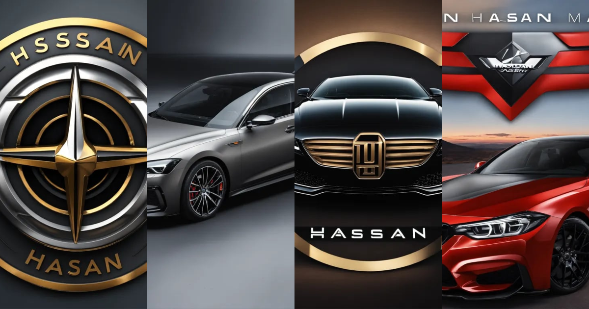 Lexica - Modern car logo for Hassan.