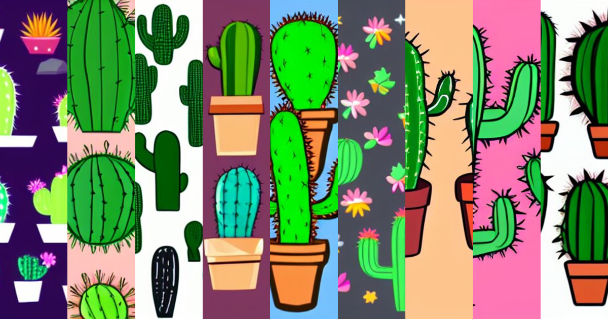 Lexica - Cute cactus clipart vector design, 4 k, high poly, video game ...