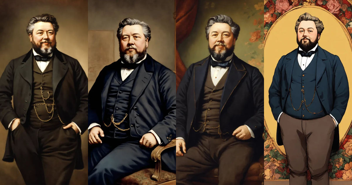 Lexica - Charles Spurgeon, illustration. Full body. He's depicted ...