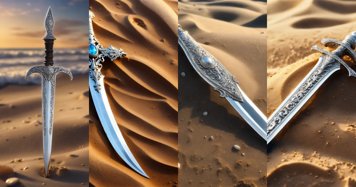 Lexica - 8k, picture of a narrow and delicate wavy curved dagger made ...