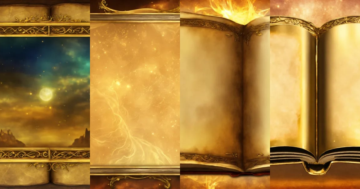 Lexica - Magic spell frame, template, old parchment background, magic ...