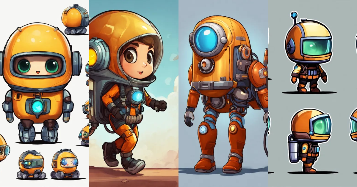 Lexica - 2d jetpack. comic theme, cute, big eyes. right side view, for ...