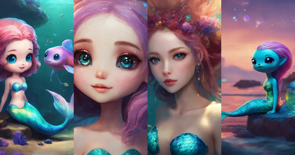 Lexica - Cute alien mermaid