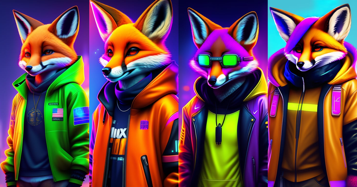 Lexica - Fox fursona,cyberpunk clothes, Zootopia style,furry style,neon ...