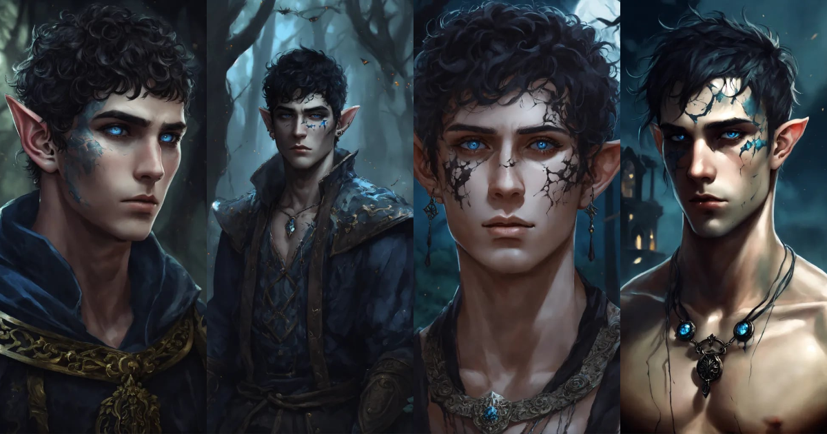 Lexica - Fantasy portrait of a gaunt male elf, sickly thin, scrawny ...