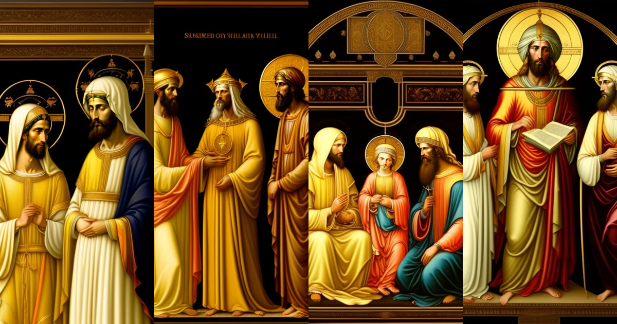 Lexica - Simone Martini, sketch line drawing Prophets Isaiah and ...