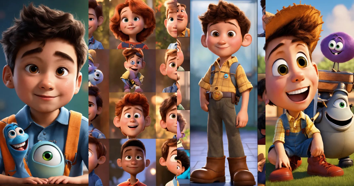 Lexica - Pixar charachters boy
