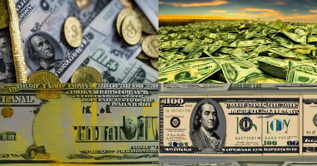 Lexica - Financial independence in gray colors, money, a lot of money ...