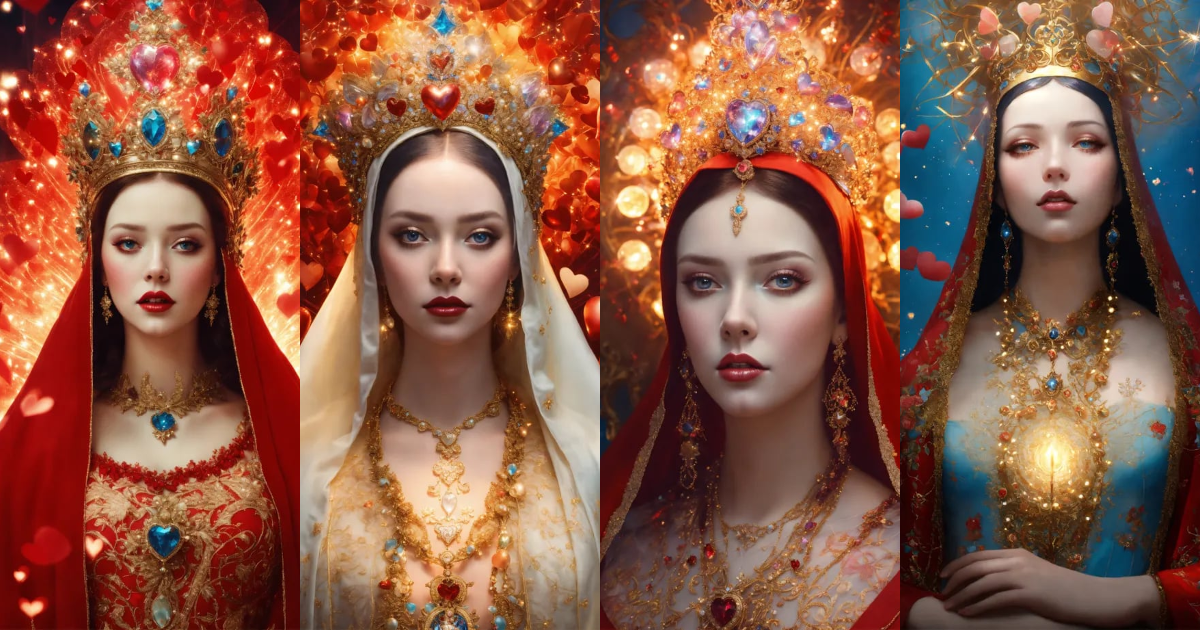 Lexica - Close up portrait Photography, of Virgin Mary Queen of the ...