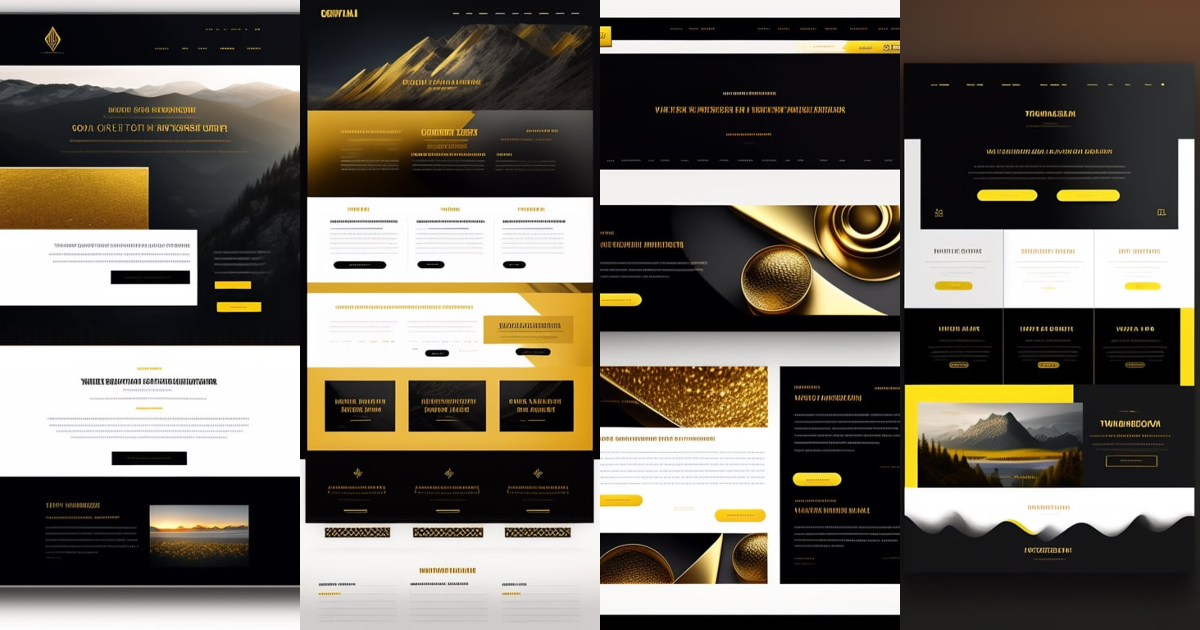 Lexica - Website footer with gold and gray and black and white theme ...
